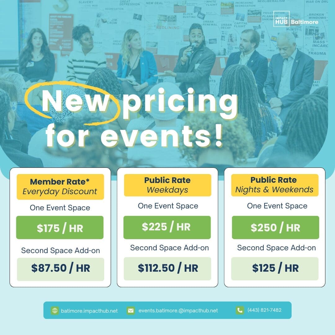 Event Space w/ Stage (Open Space East) - Impact Hub Baltimore